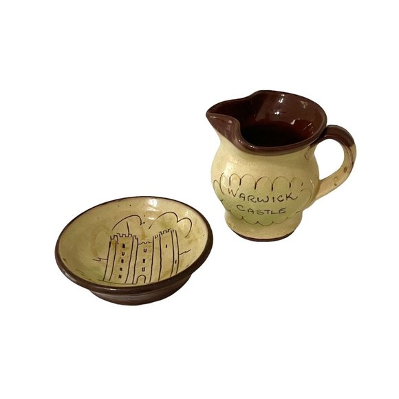 Handmade | Accents | Tiny Pitcher And Bowl Warwick Castle Stoneware ...